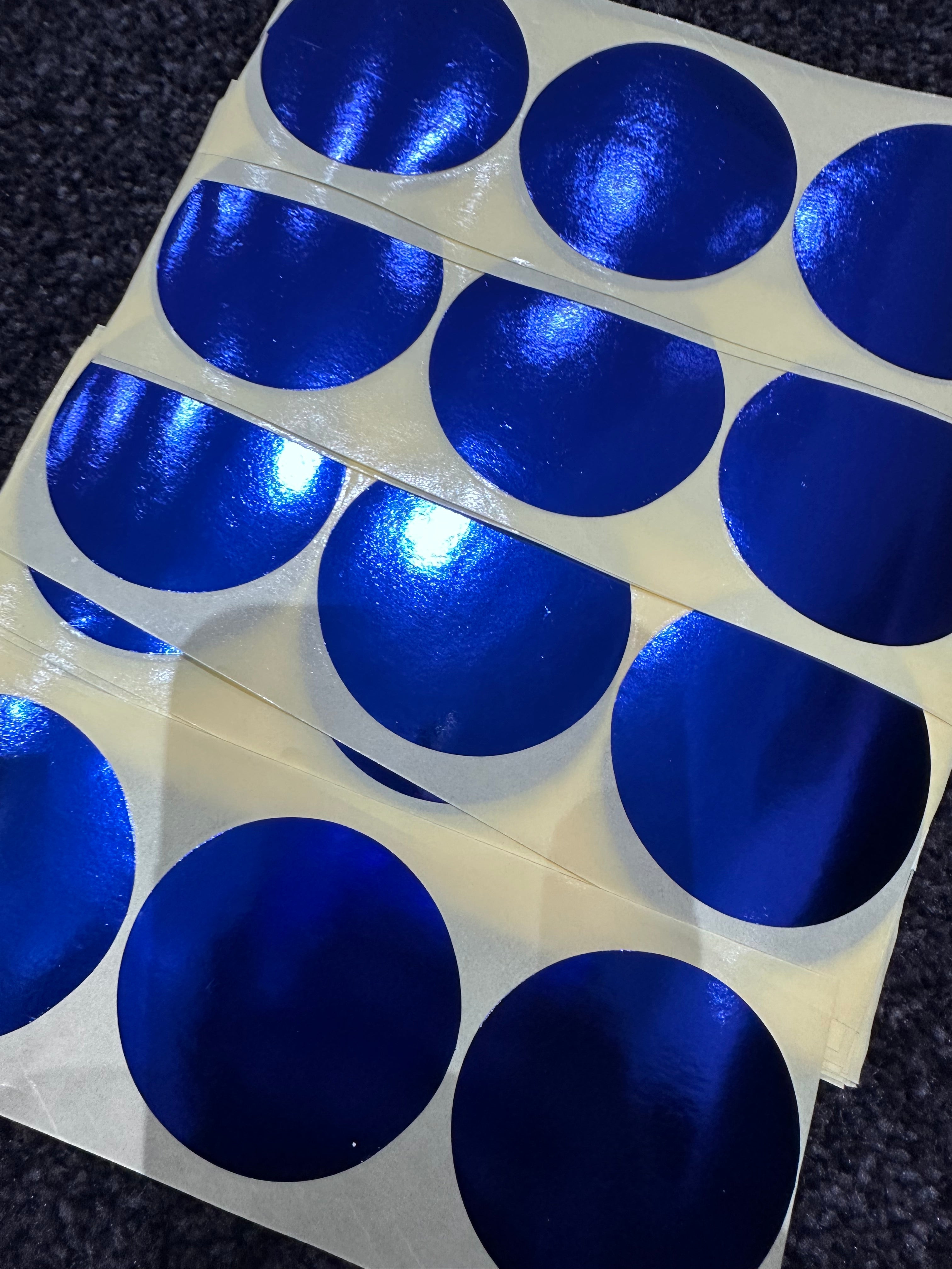 Plain Edged Notorial Seal Stickers - Blue (50) – Bric 'N Brac Store