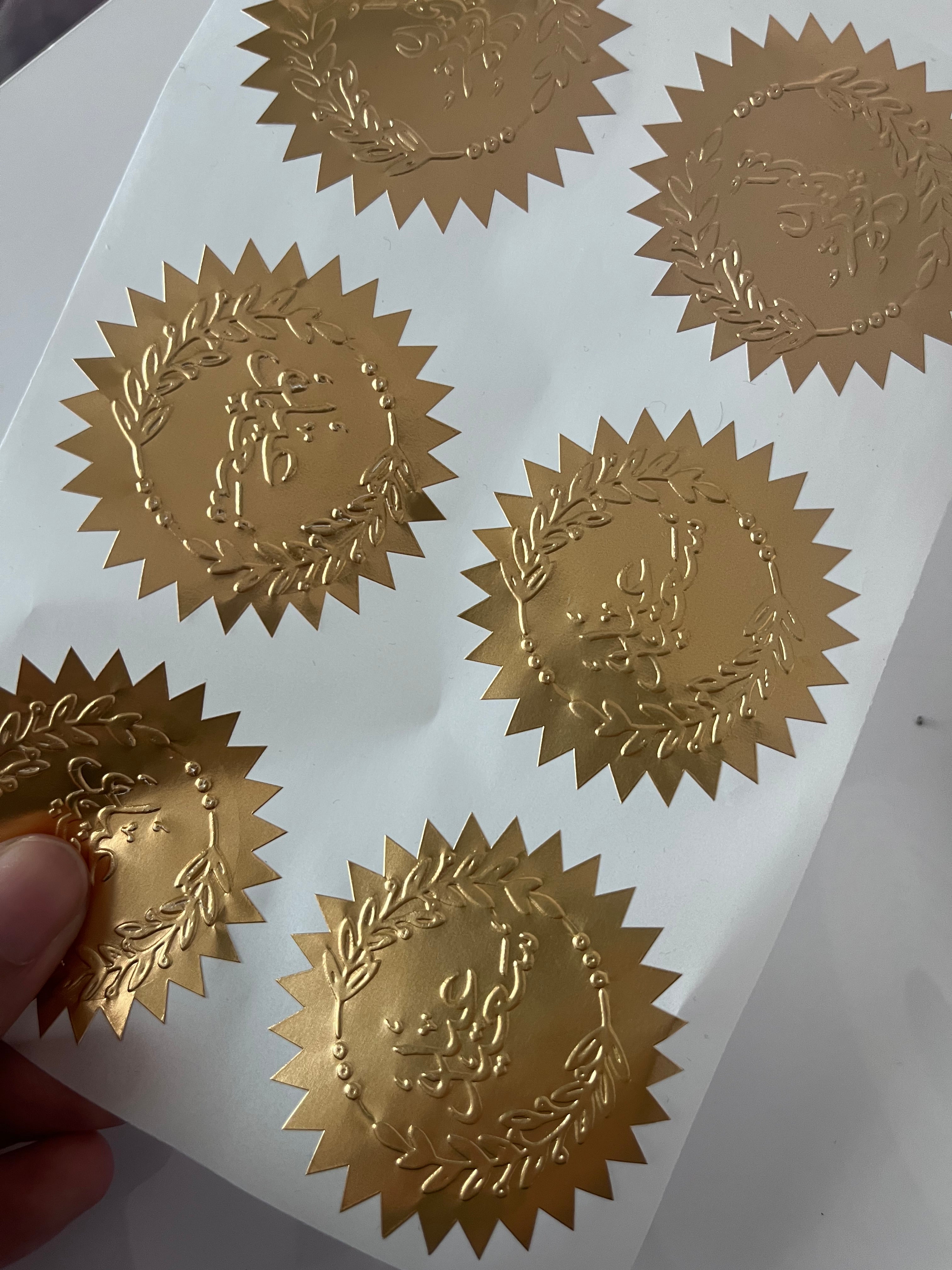 Floral Eidun Saeed Embossed Sticker – Bric 'N Brac Store